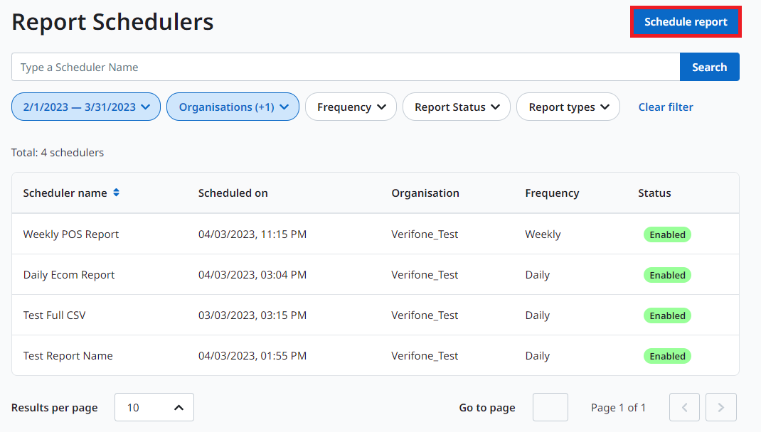 Report Scheduler | Verifone Central | Verifone Developer Portal